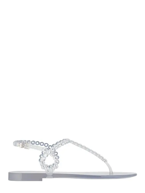 AQUAZZURA Almost Bare Crystal Jelly Slingback Sandals - Transparent