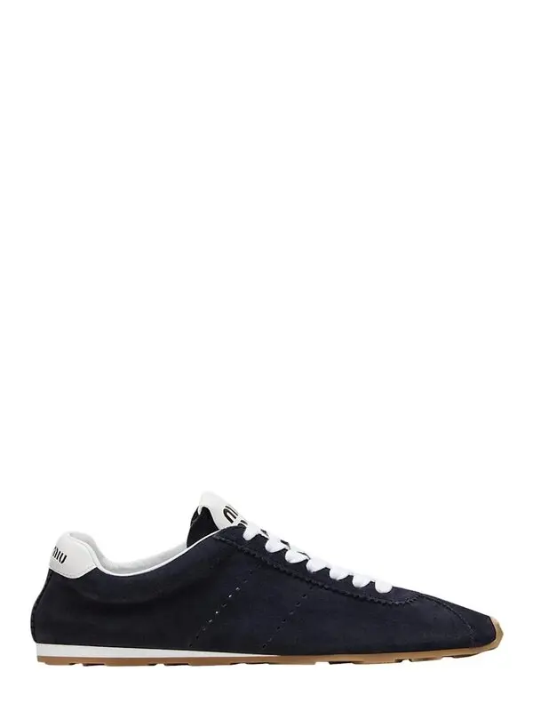 Miu Miu Suede Bicolor Trainer Sneakers - Dark Blue