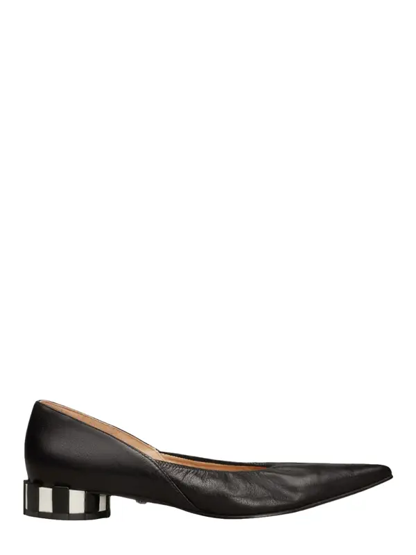 Ami Pointed-toe Leather Pumps - Black