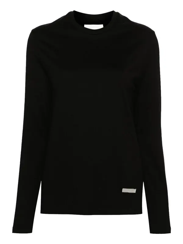 JIL SANDER Logo-plaque T-shirt - Black