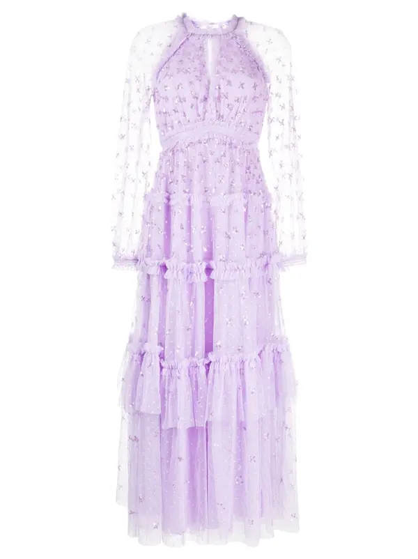 NEEDLE & THREAD Sequin Kisses Gown - Purple