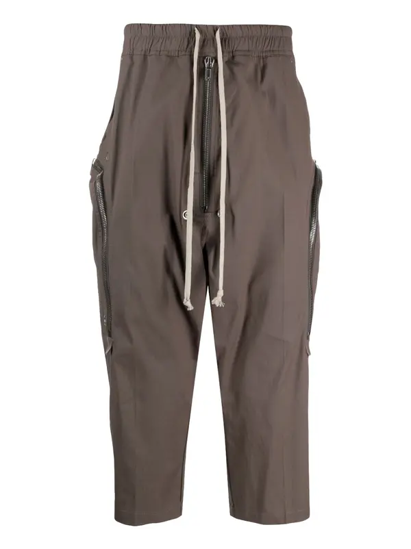 Rick Owens Drawstring Cropped Trousers - Brown