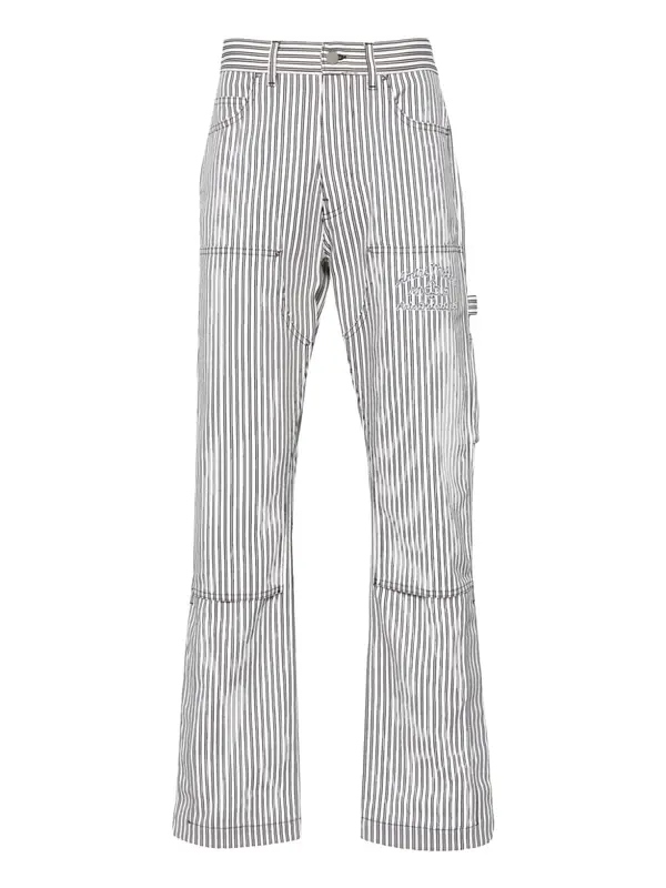 Amiri Striped Cotton Carpenter Trousers - Black