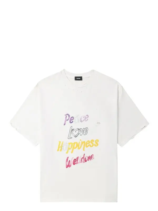 We11Done Peace Logo-print T-shirt - White