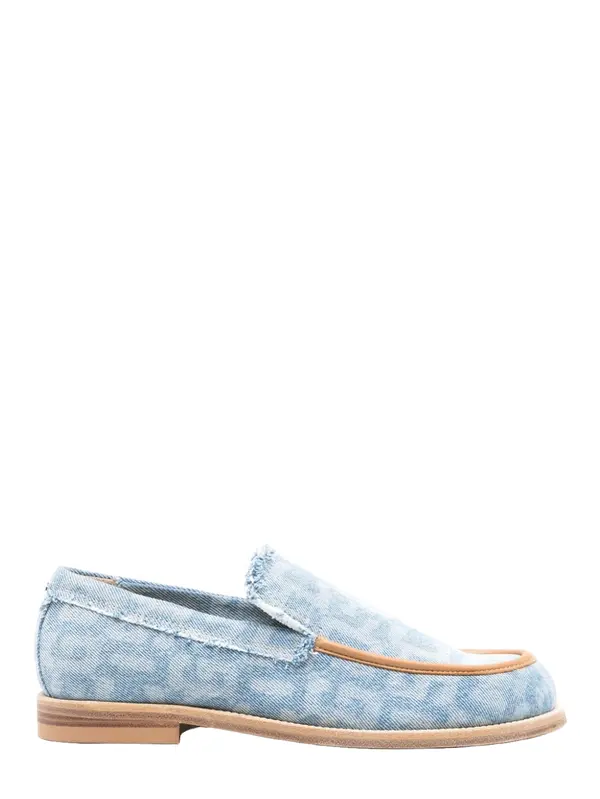 Gcds Monogram Denim Loafers - Blue
