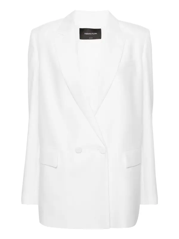 Fabiana Filippi Peak-lapels Double-breasted Blazer - White