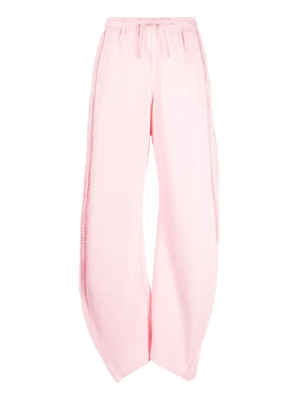 JNBY Side-stripe Cotton Jogging Bottoms - Pink