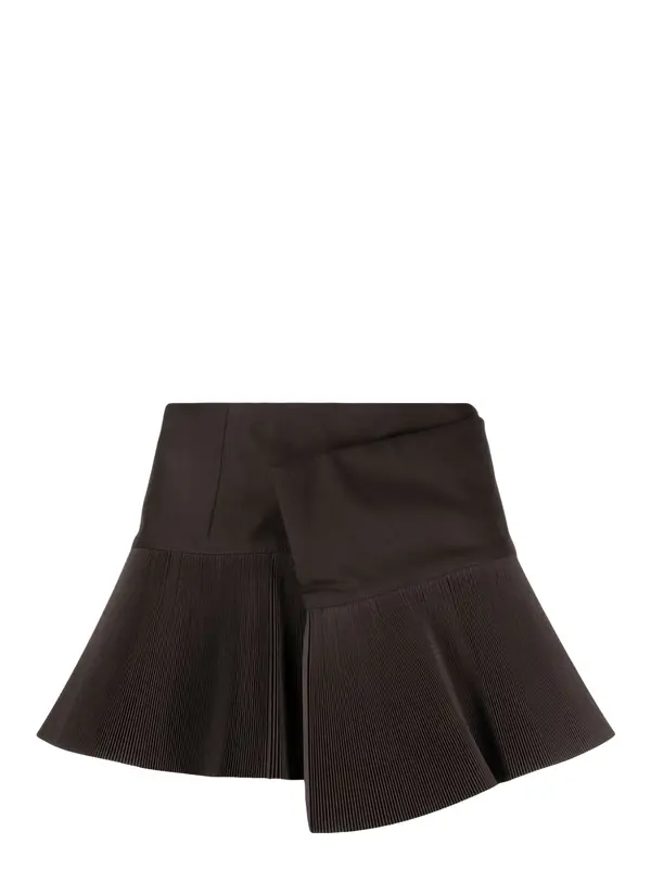 JNBY Asymmetric Wrap Miniskirt - Brown