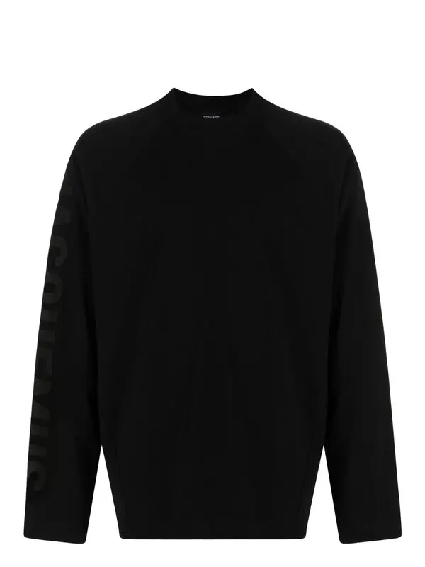 Jacquemus Logo-print Long-sleeve T-shirt - Black