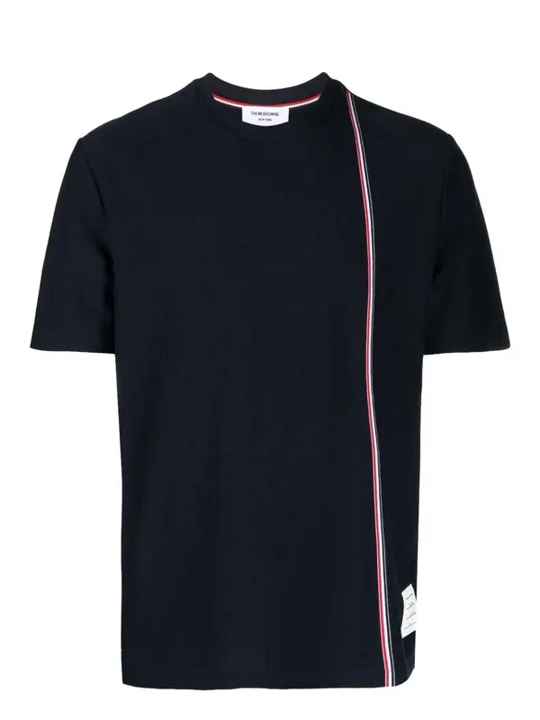 Thom Browne Rwb Stripe Cotton T-shirt - Blue