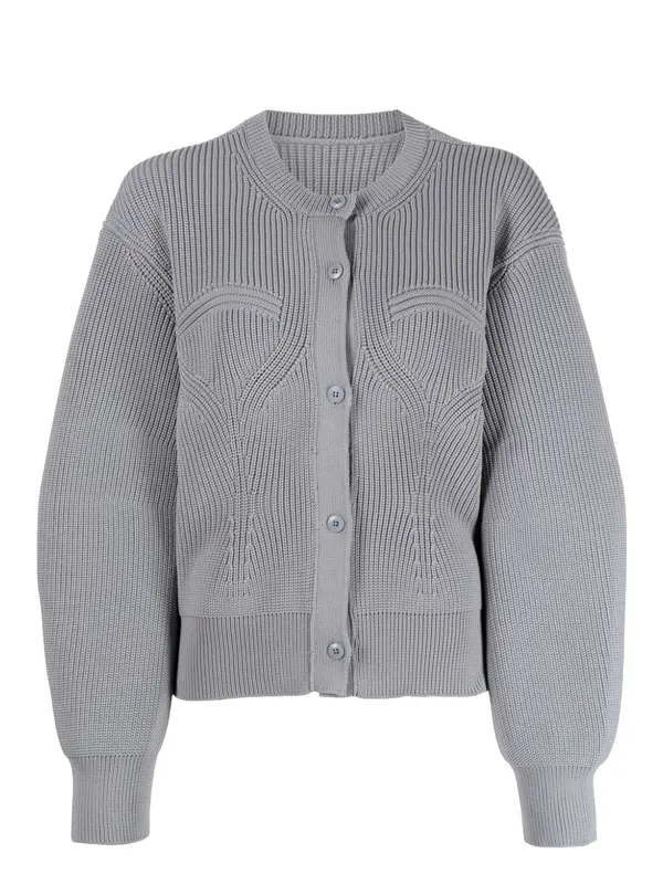 JNBY Ribbed Knit Cardigan - Blue