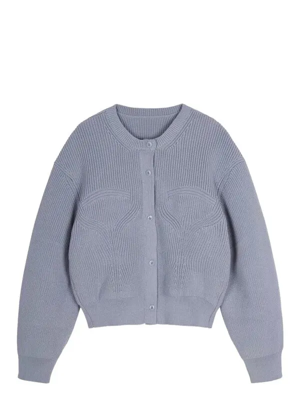 JNBY Ribbed Knit Cardigan - Blue