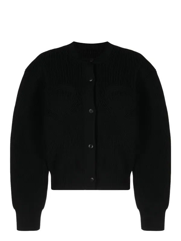 JNBY Contoured Ribbed Cardigan - Black