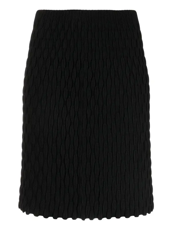 JNBY Basket-stitch Knitted Mini Skirt - Black