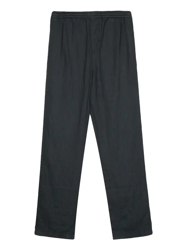 Aspesi Linen Straight-leg Trousers - Blue