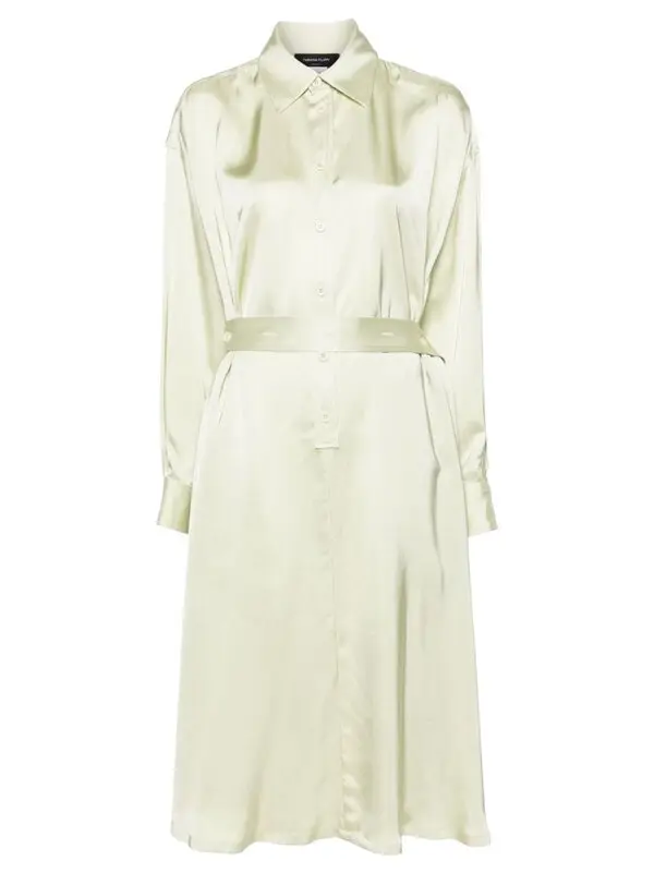 Fabiana Filippi Belted Midi Shirtdress - Green