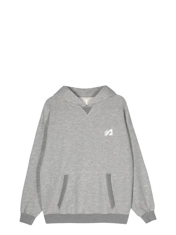AUTRY Appliqué-logo Mélange-effect Sweatshirt - Grey