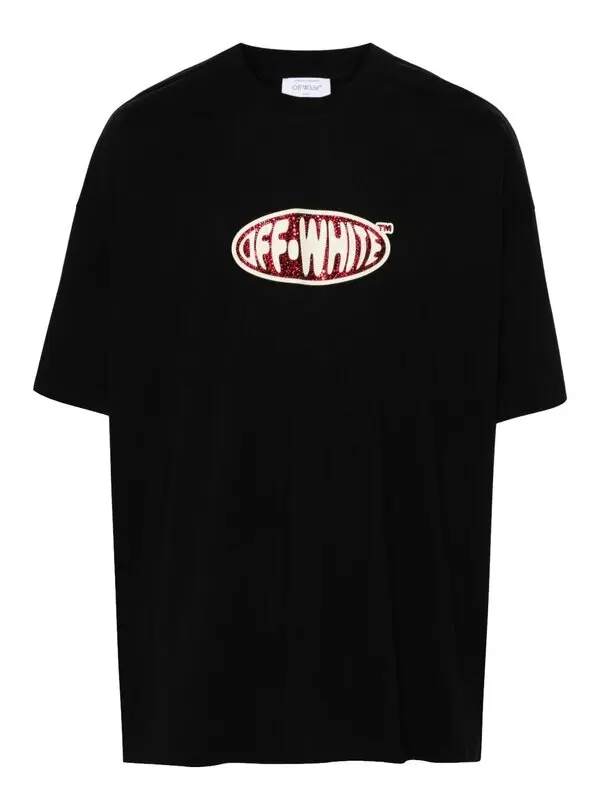 Off-White Logo-print Cotton T-shirt - Black