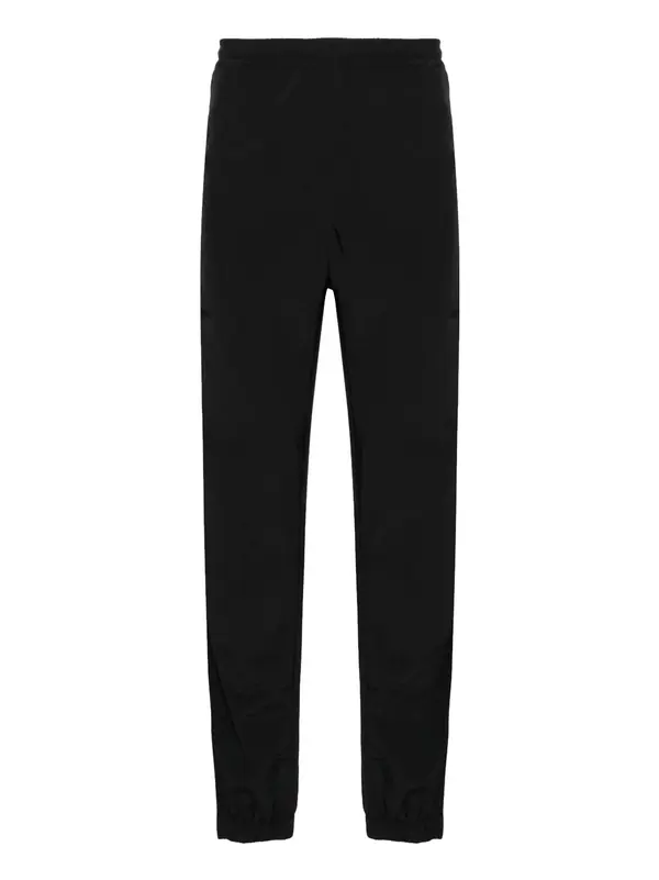 MSGM Logo-embroidered Tapered Trousers - Black