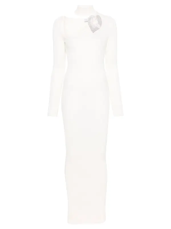 Giuseppe Di Morabito Crystal-embellished Knitted Dress - Neutrals