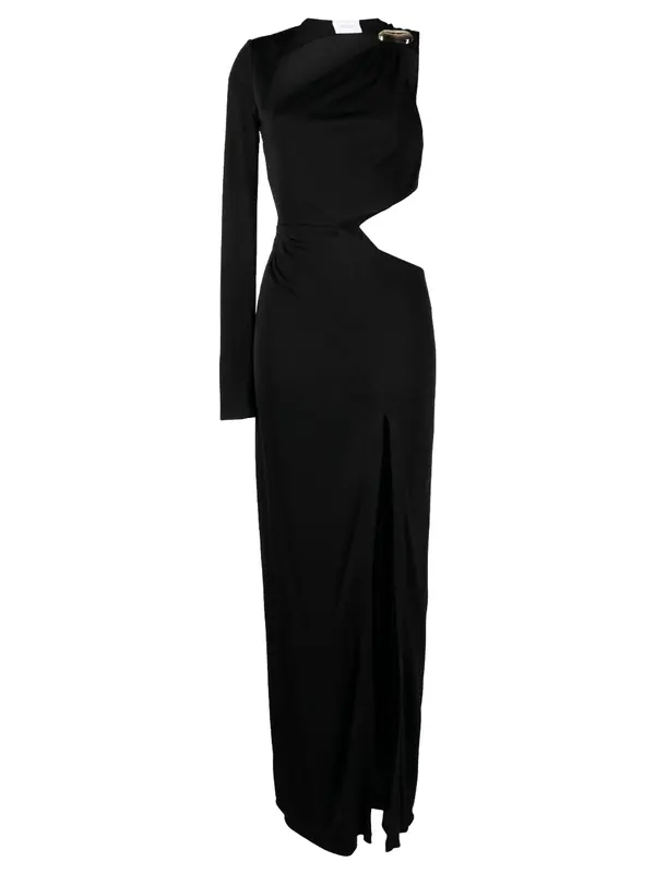 Galvan One-shoulder Maxi Dress With Cut-out Detail - Black