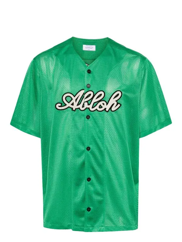 Off-White Baseball Mesh Jersey Shirt - Green