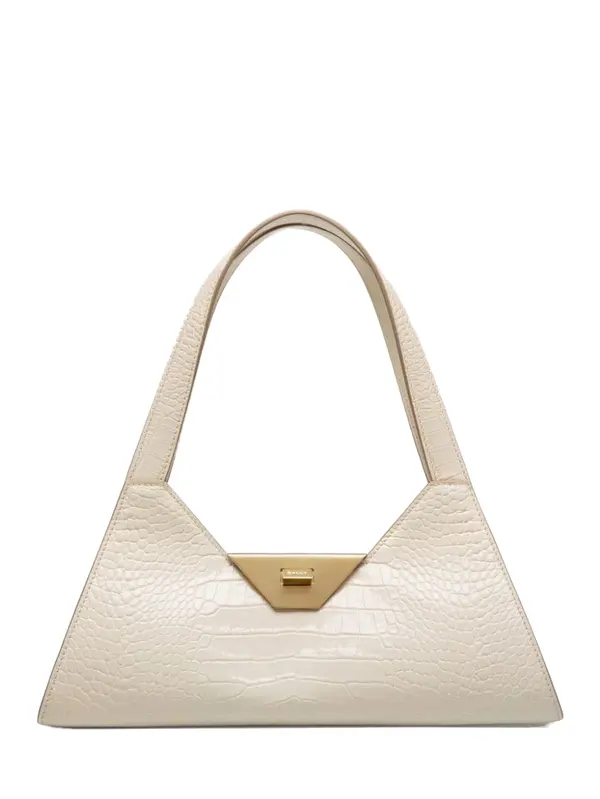 Bally Small Trilliant Embossed-python Shoulder Bag - Neutrals