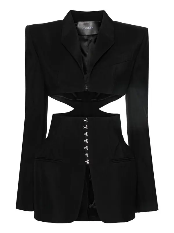 MUGLER Cut-out Blazer - Black