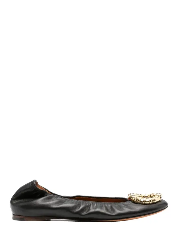 LANVIN Buckled Ballerina Shoes - Black
