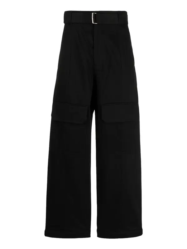 SONGZIO High-waist Cropped Trousers - Black