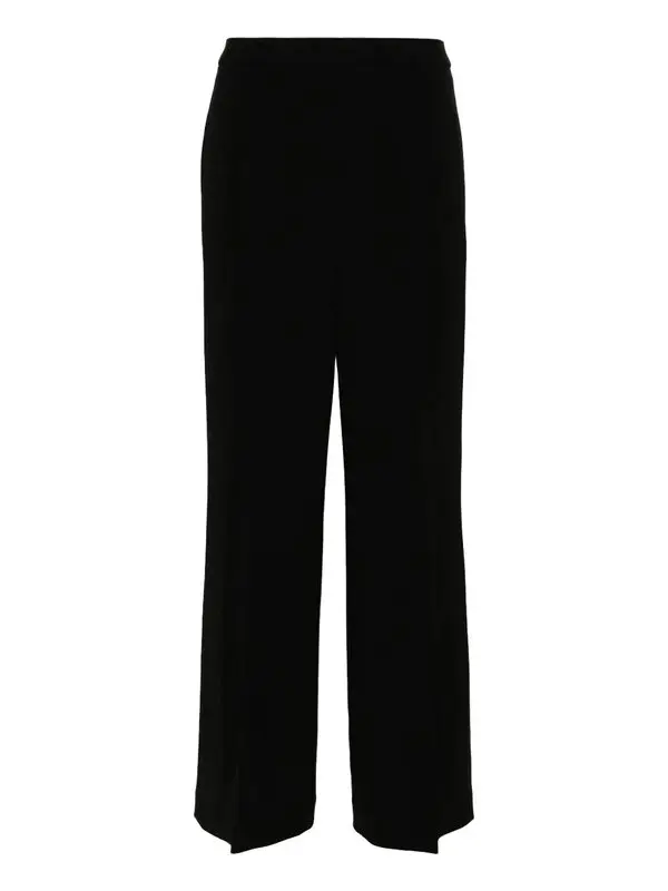 Theory Wide Pull On Admiral Crepe Trouser - Black