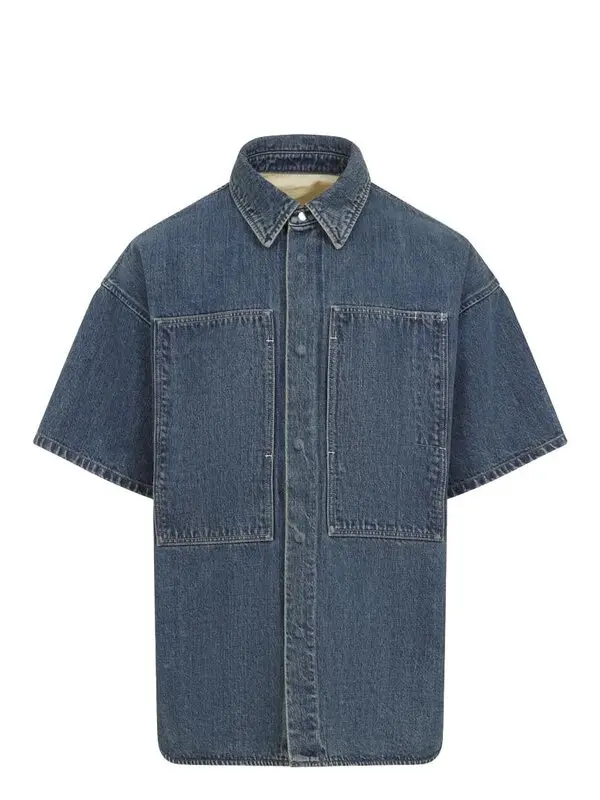 JIL SANDER 168 Cotton Shirt - Blue