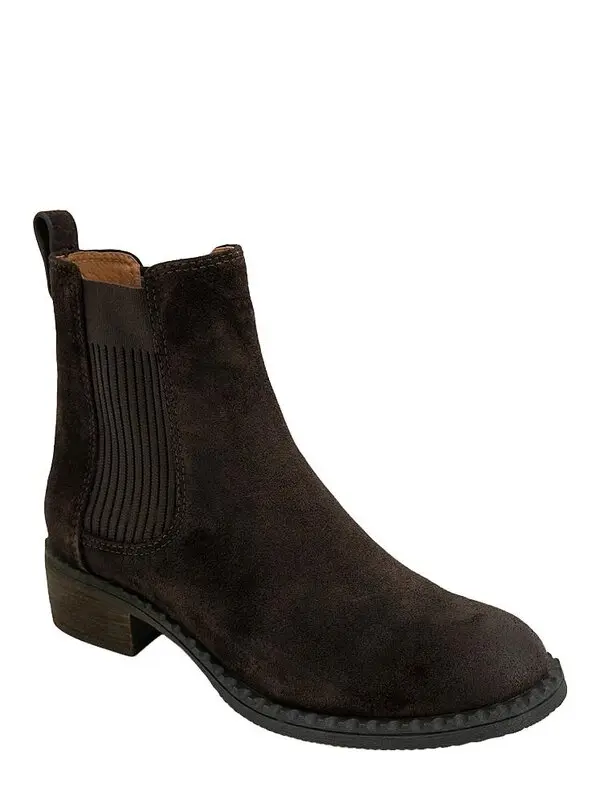 KENNETH COLE Elastic Chelsea Boots - Chocolate
