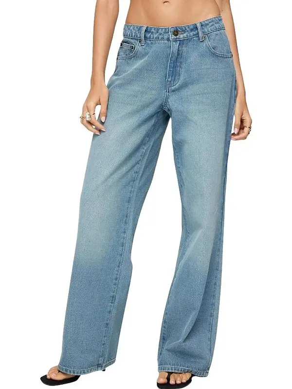 EDIKTED Raelynn Low Rise Jeans - Tinted-denim