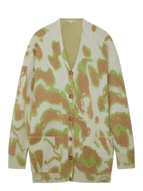 Stella McCartney Abstract Pattern Oversized Knit Cardigan - Abstract Multicolour