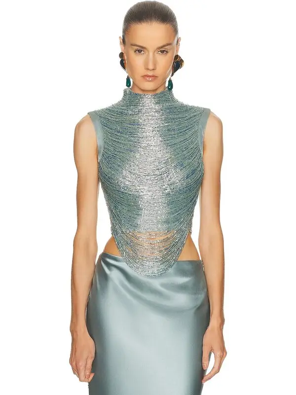 Cult Gaia Taraji Sleeveless Top - Celadon