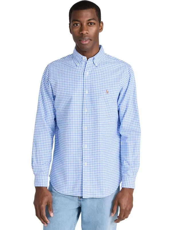 Polo Ralph Lauren Classic Fit Oxford Shirt - Light Blue/white