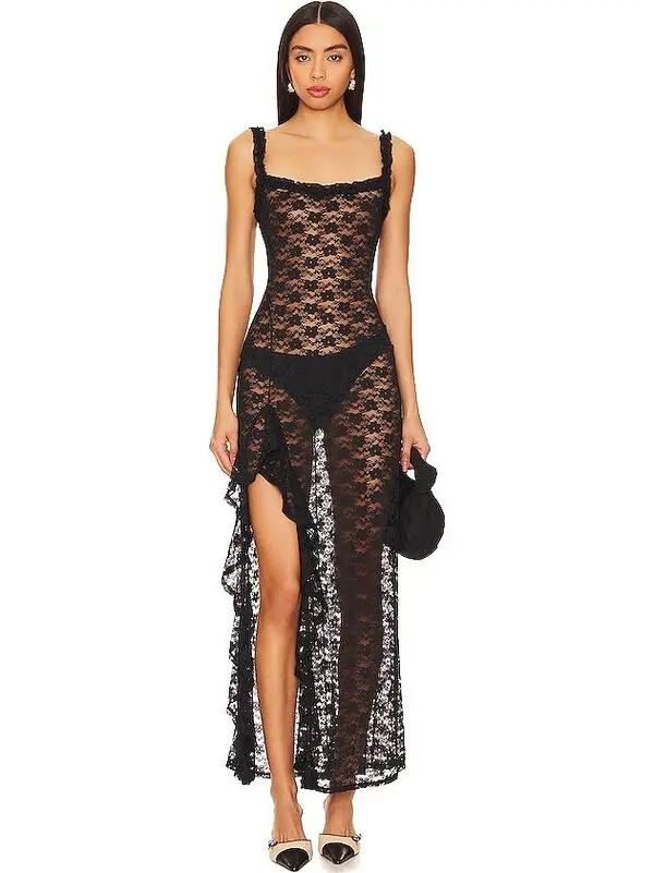 LOVERS AND FRIENDS Drew Sheer Maxi Dress - Black