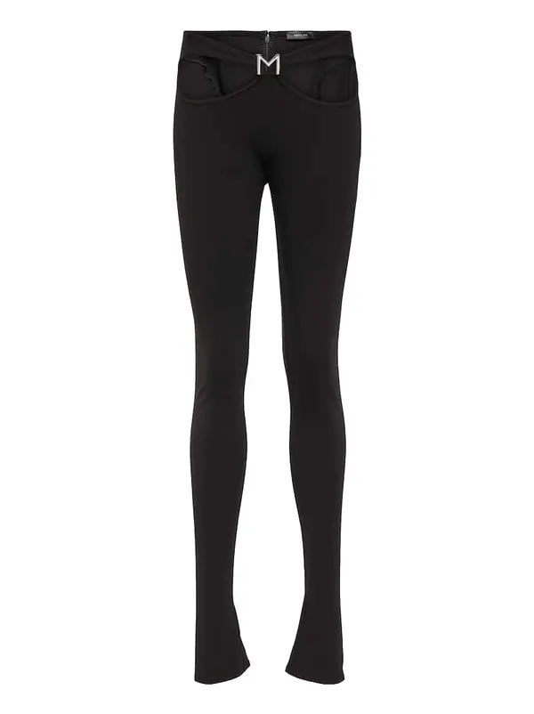 MUGLER Cutout Leggings - Black