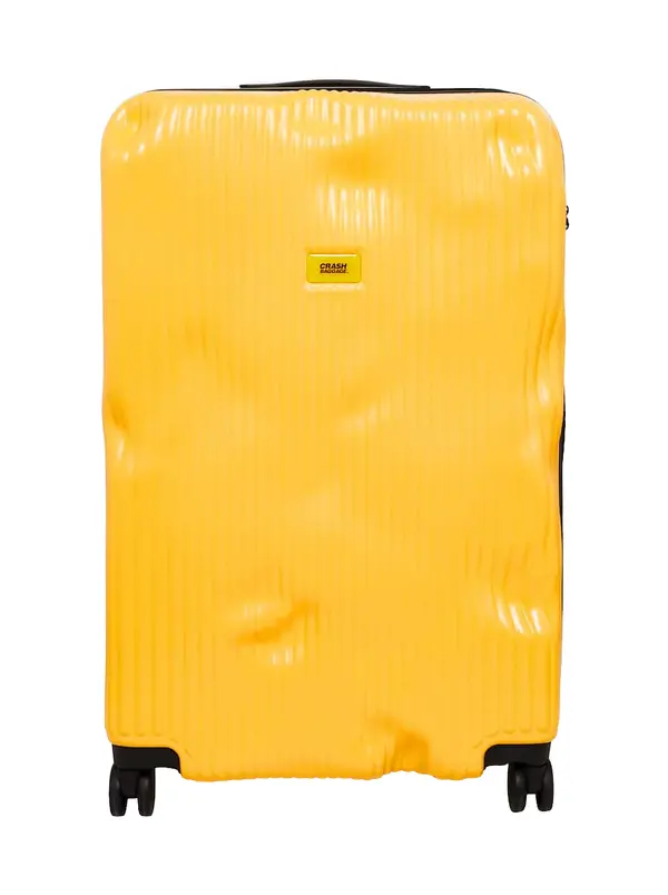CRASH BAGGAGE Stripe Large Check-in Suitcase - Yellow