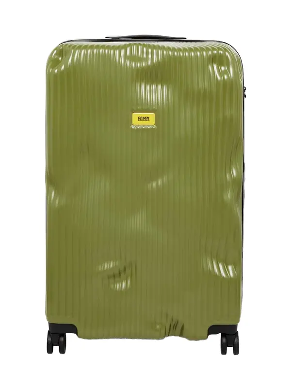 CRASH BAGGAGE Stripe Large Check-in Suitcase - Green