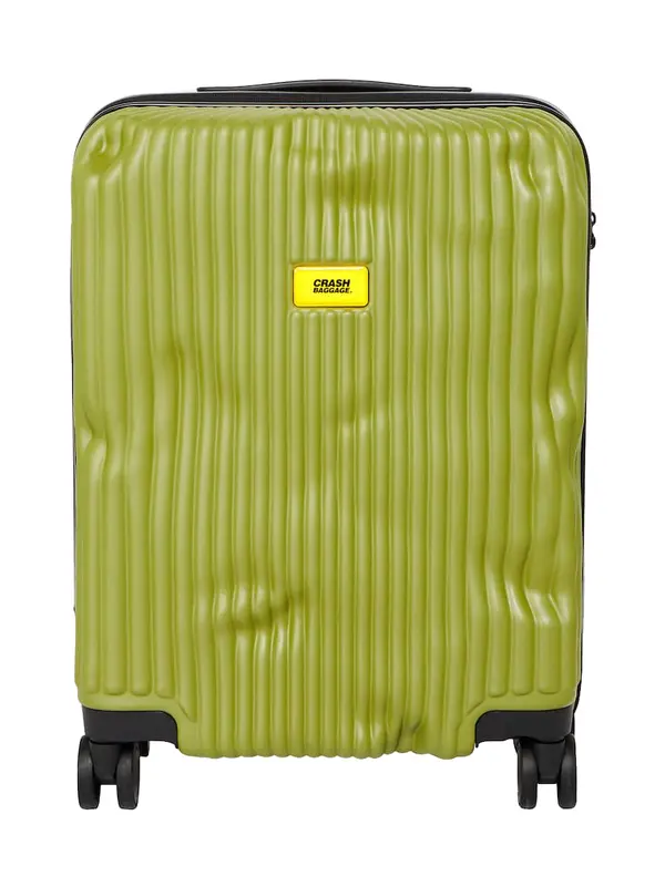 CRASH BAGGAGE Stripe Small Carry-on Suitcase - Green