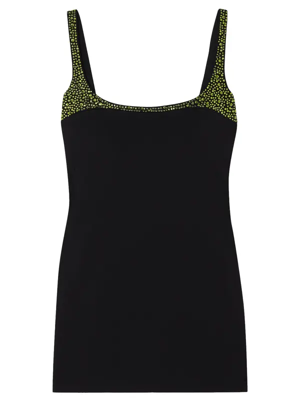 16Arlington Bria Crystal-embellished Mini Dress - Black