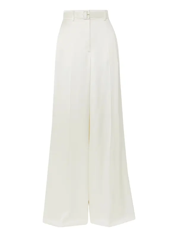 Gabriela Hearst Mabon Belted Wide-leg Pants - Ivory