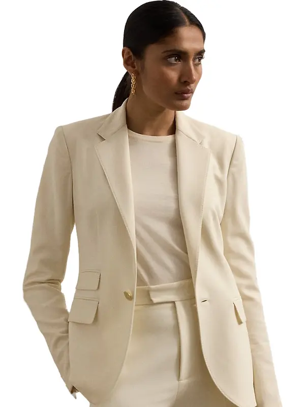 Ralph Lauren Parker Wool Crepe Jacket - Lux Cream