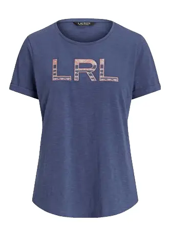 Ralph Lauren Logo Cotton Jersey Tee - Navy