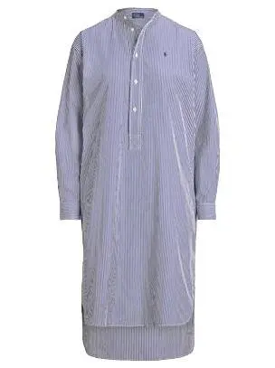 Polo Ralph Lauren Striped Cotton Shirt Dress - Blue