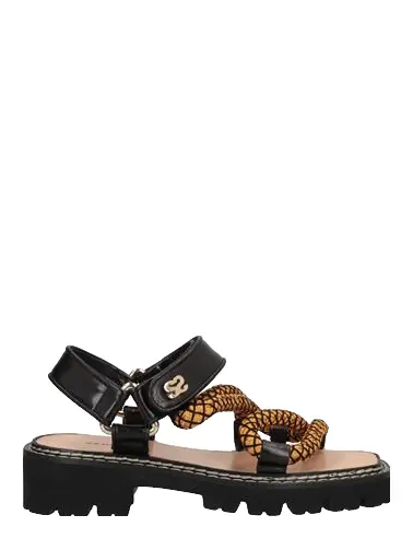 Sandro Ankle Strap Sandals - Black