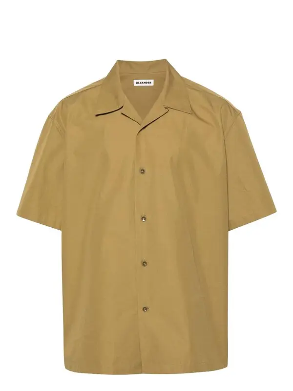JIL SANDER Short-sleeve Cotton Shirt - Green
