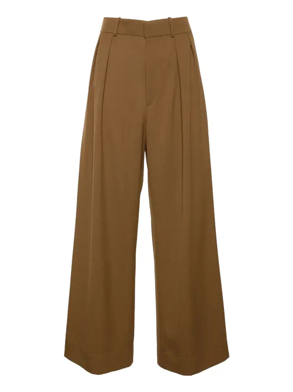 Wardrobe.NYC Wide-leg Virgin Wool Trousers - Brown
